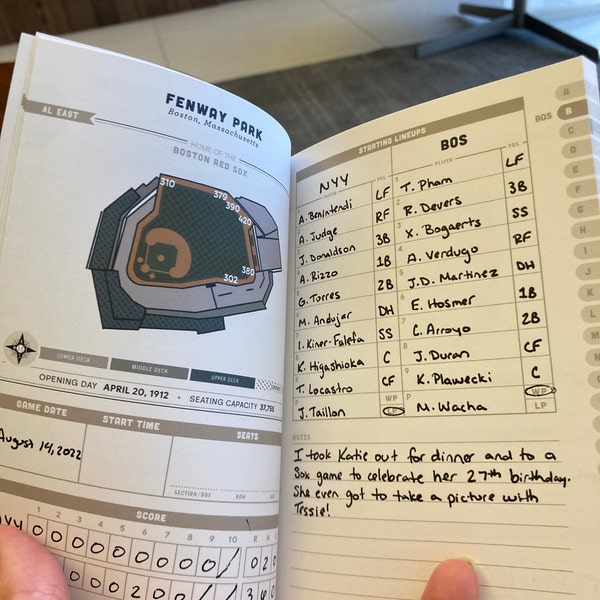 Baseball Stadium Logbook | Journal for Sports Fans | Keep Track of Your ...
