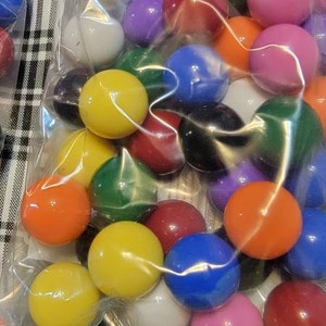 1 INCH Solid Opal Marbles 9 Colors 25mm 72 Opaque 1" IN Acrylic Plastic ...