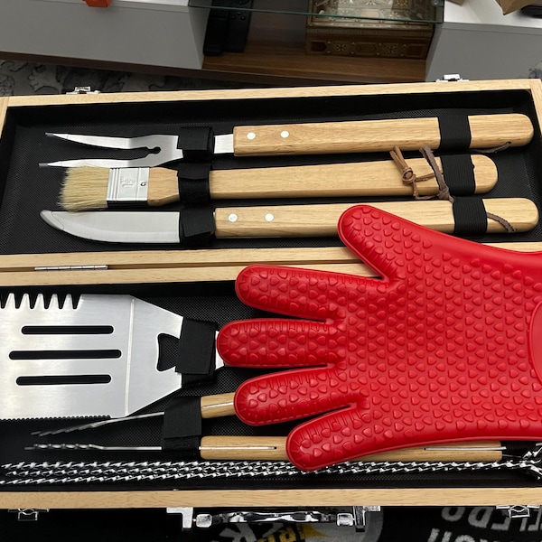Custom Bbq Set, Grill Set, Bbq Grilling Set, Bbq Set, Tool Set ...