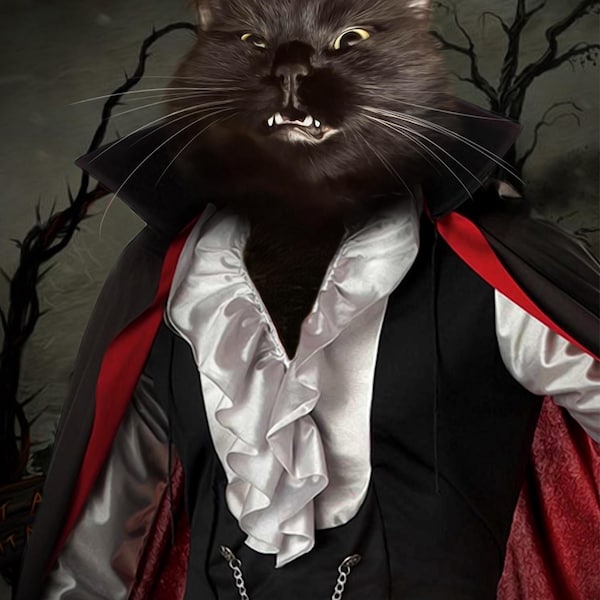 Custom Scary Pet Portrait . Custom Horror Pet Portrait . Halloween ...
