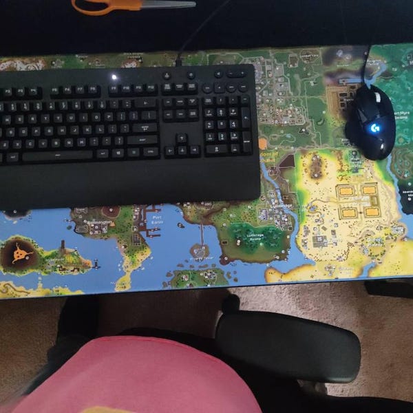 Zelda Desk Mat Legend of Zelda Mouse Pad / Hyrule Map Playmat Gaming ...