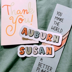 Custom Name Sticker: Colorful Funky Pastel Personalized - Etsy