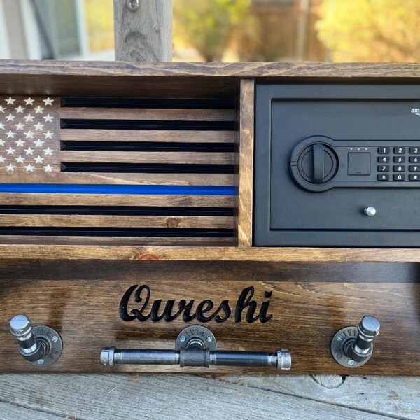 Police Duty Gear Rack - Vest Holder - Thin Blue Line Warrior Rack ...