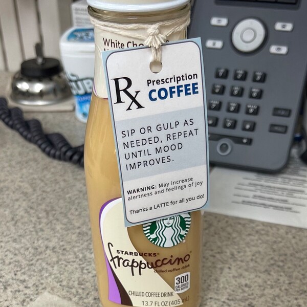 Coffee Gift Tag for Staff Employee Nurse Teacher Coworker Appreciation ...