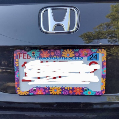 Ditsy Floral on Sage License Plate Frame Car Accessories Flowers ...