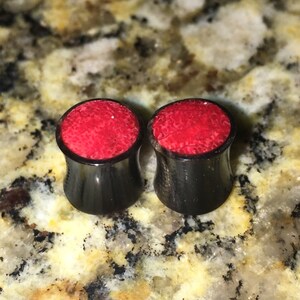 Fake Gauge Plugs, rusty Anchor Natural, Saba Wood, Handcrafted, Tribal ...