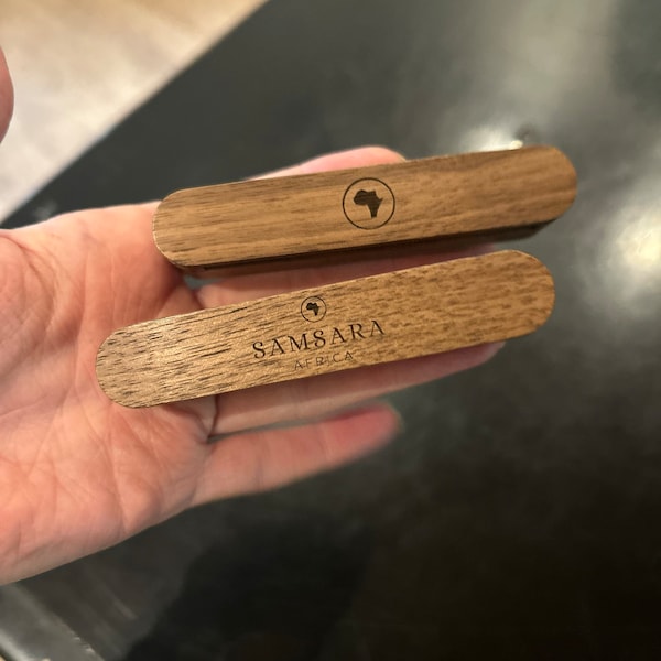 Walnut Wood Car Vent Clip Air Freshener: Customizable Essential Oil ...