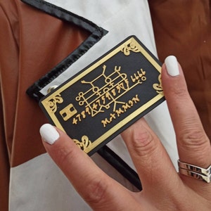 Obey Me Mammon goldie Credit Card - Etsy