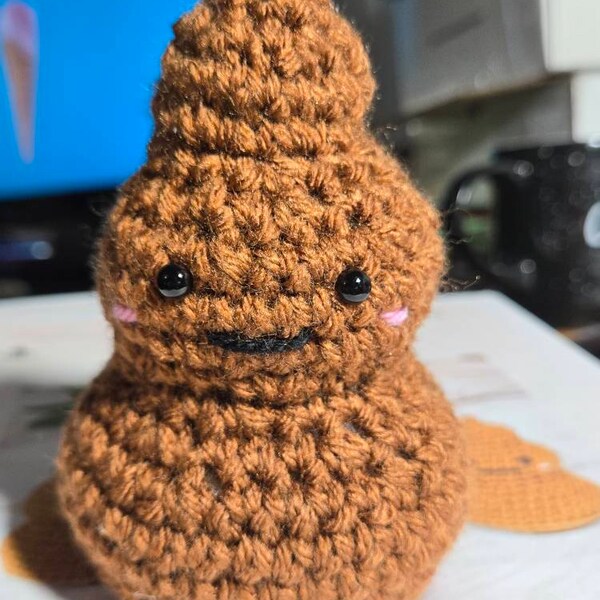 Crochet Poo Pattern With Poo Quote, US English Terms, Handmade Funny ...