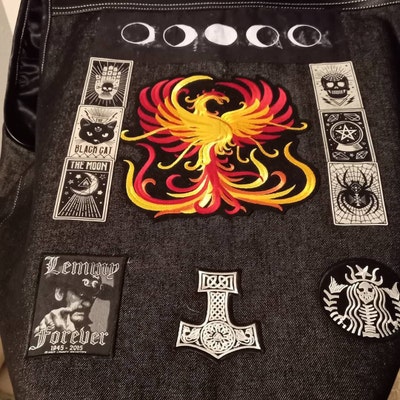 Red Gold Fire Phoenix Iron on Embroidery Patch Mtcoffinz Choose Size - Etsy