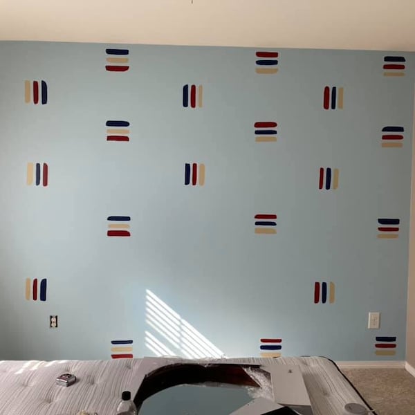 Abstract Line Wall Decals - Removable Wall Stickers, Modern Geometric ...