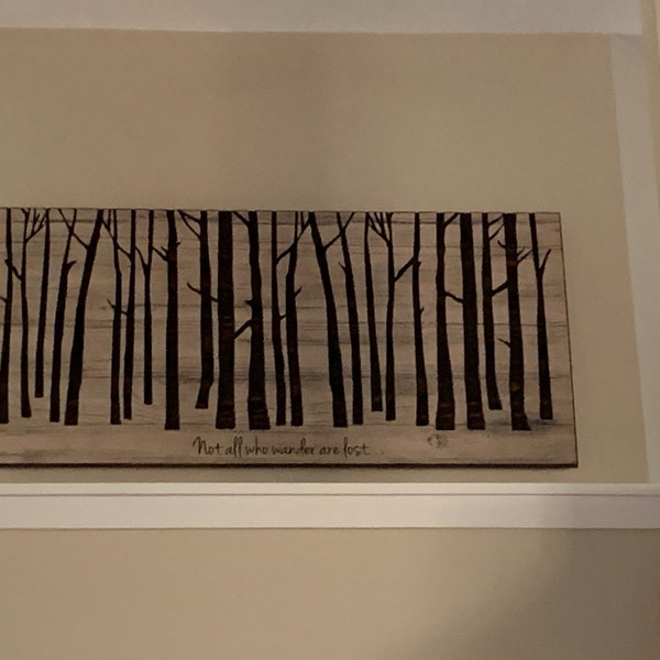 Unique 3D Birch Tree Wall Art, Custom Quote, Wood Cabin Decor, House ...