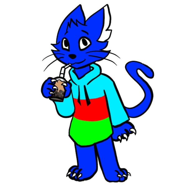 Protogen Base P2U Cute Furry Fursona OC Lineart - Etsy