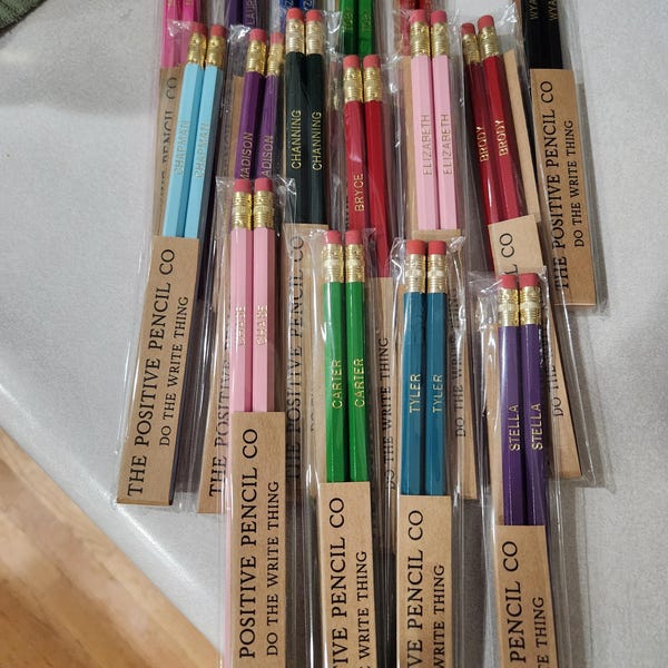 Personalized Pencils, 12 Pencil Set, Stocking Stuffer, Christmas Gift ...