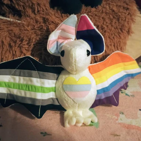 Custom Pride Batling! - Stuffed Plush Bat, Made to Order, Doll, Plushie ...