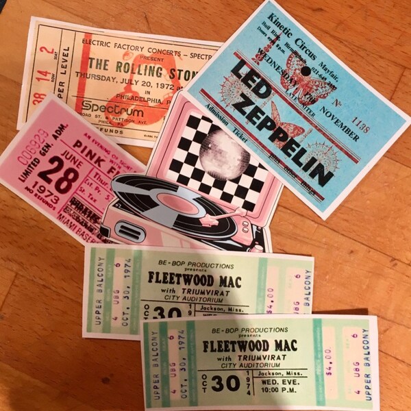 Pink Floyd Ticket Stub Sticker - 70s, 60s Vintage Retro, Light Show ...