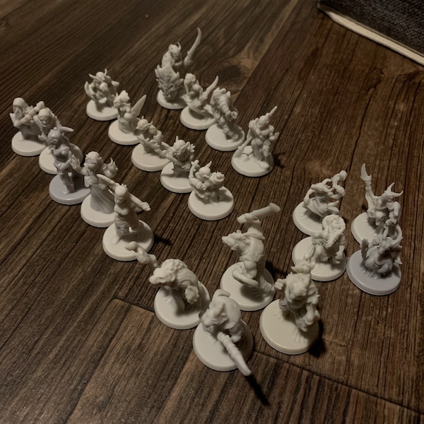 Dnd Essential Monster Mini Pack 2 - 22 Miniatures! - EC3D, Pathfinder ...
