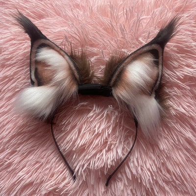 Fluffy Fox Earsred Fox Ears Fox Ear Headband Faux Fur Ears - Etsy