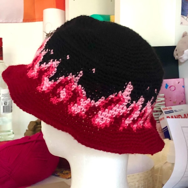 Crochet PATTERN: Flame Bucket Hat - Original Pattern - Etsy