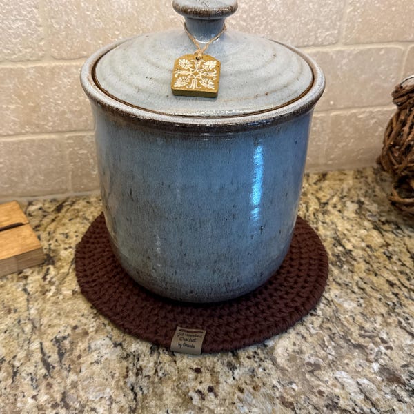 Rustic Round Trivet Crochet Pattern, Farmhouse Hot Pad Crochet Pattern ...