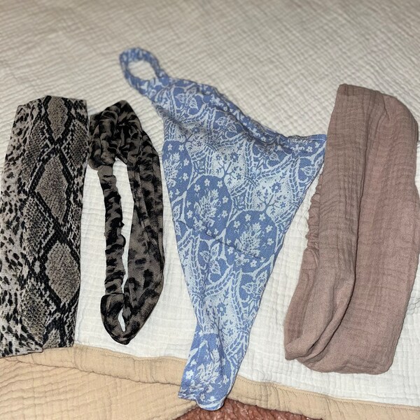 Chiffon Lace Trim Self Tie Triangle Head Scarf Sheer Lightweight ...