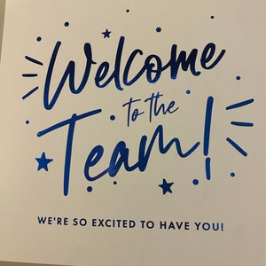 Personalised Welcome to the Team Card, New Apprentice, New Colleague ...