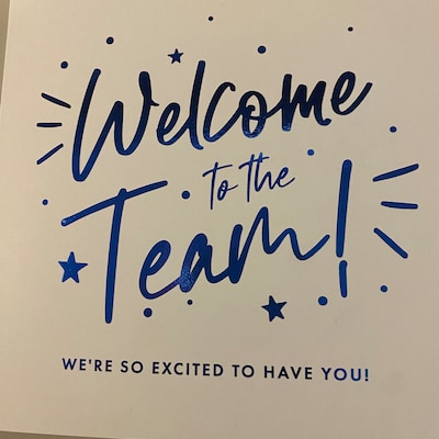 Personalised Welcome to the Team Card, New Apprentice, New Colleague ...