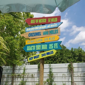 6 Hand Painted Wood Directional Signs Destination Sign Arrow Sign ...