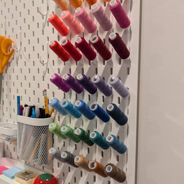 Skadis or Uppspel Pegboard Thread Spool Holder 500m/1000m - Sewing ...