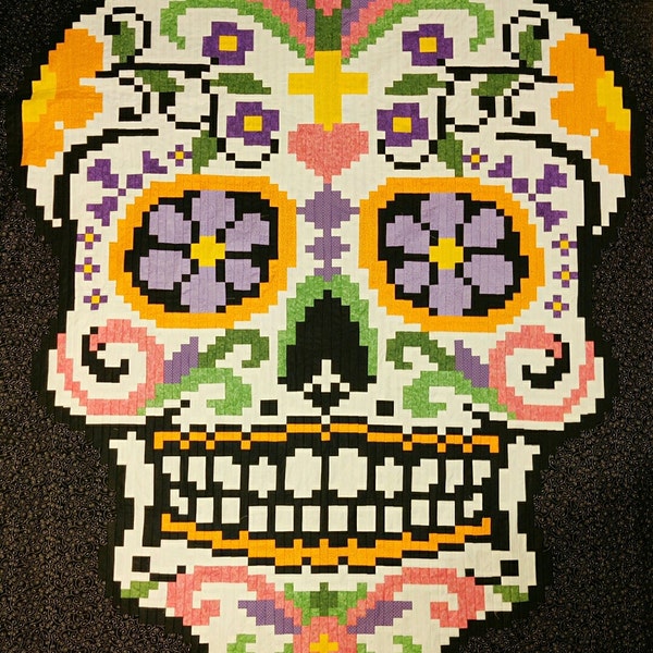 Sugar Skull Crochet Graph Pattern, C2C Graphgan PDF, Day of the Dead ...
