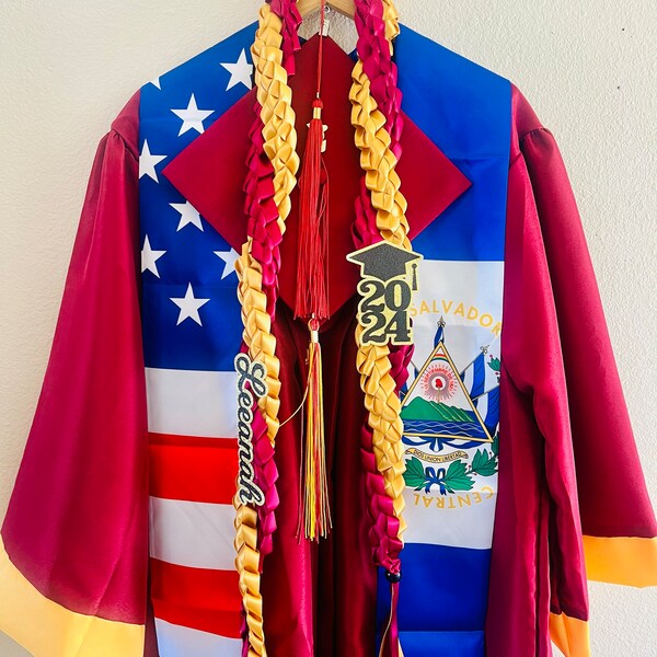 5' Festive Graduation Twisted Lei Made From Satin Ribbon. Class of 2025 ...