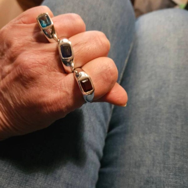 Lindy Star Sapphire Gemstone Ring for Men's Cocktail Ring, 925 Sterling ...