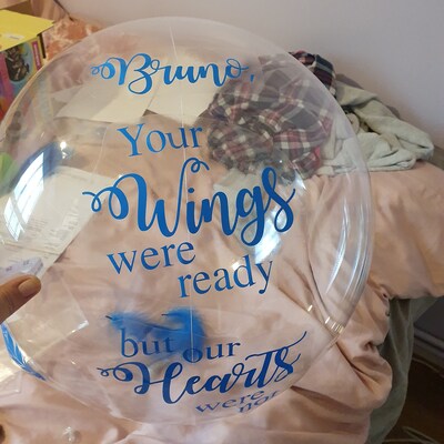 Custom Memorial Balloon, in Memory of Balloon, Message to Heaven ...