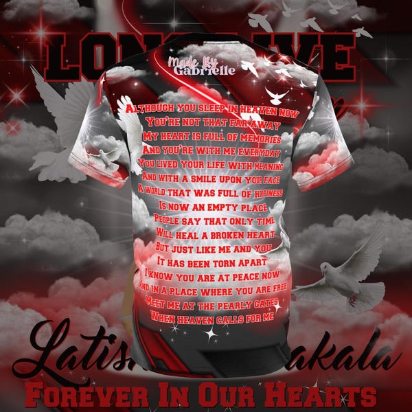 Red LLTG Heavens Forever in Our Hearts PNG Add Photo Rest in Peace ...