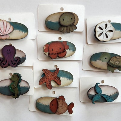 Cow and Pig Wood Puppet Ornament Set, Dangle Legs, Gift, Doll, Movable ...