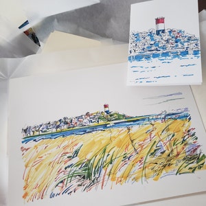 Original Watercolor Drawing Agrigento, Italy Ruins of the Ancient City ...