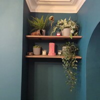 Any Size Between 15cm - 25cm Deep Wall Shelves With "l" Raw Steel ...