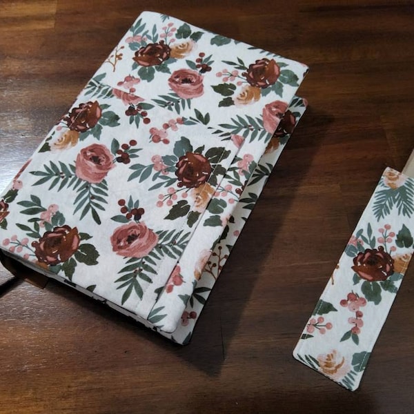 Bible and Book Fabric Cover, Protector With Pocket Custom Fitted Size ...