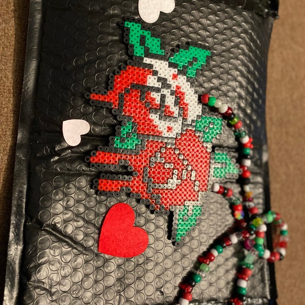 Moth Skull Kandi Perler Neclace - Etsy