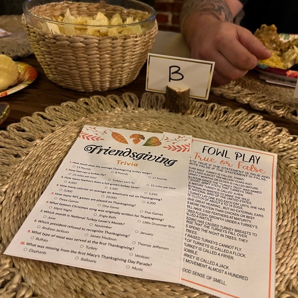 Thanksgiving Fowl Play, Thanksgiving Game, Thanksgiving Party Game ...