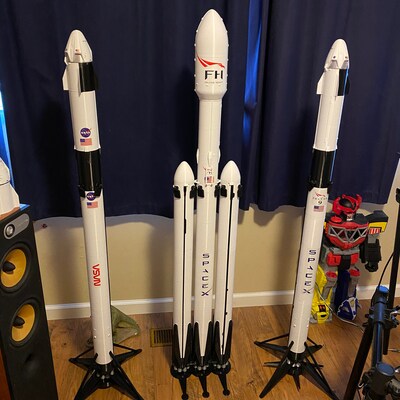 Large 5ft Spacex Falcon Heavy Model 1:48 Scale - Etsy