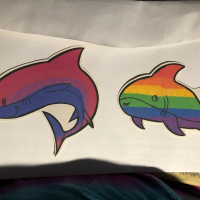 Pride Shark Stickers - Etsy