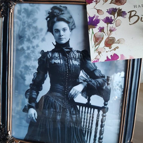 1890 Victorian Style Custom Portrait From Photo, Elegant Anniversary ...