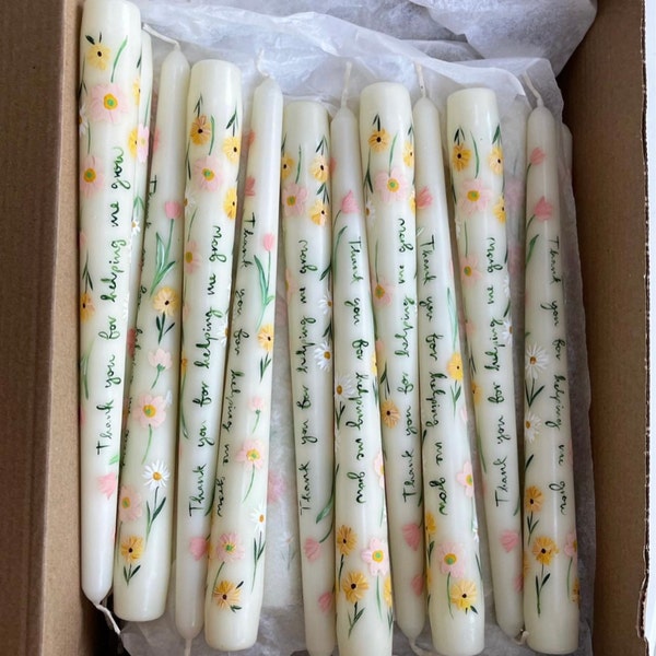 Set of 2 Taper Candle. Cute Table Decor Candle. Cute Gift Candle ...