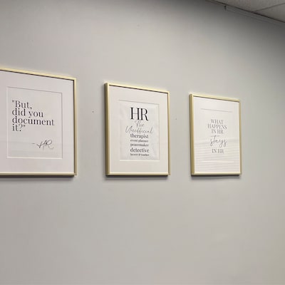 HR Office Decor for Women Office Wall Art Human Resources Funny Quote ...