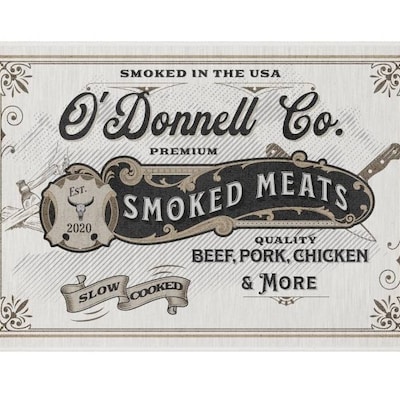 Grill Mat Personalized Outdoor Rug for Dad's BBQ Smoker Backyard BBQ ...