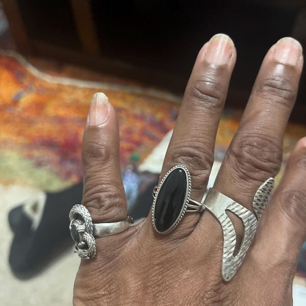Stainless Steel US Navy Ring for Men. Black Onyx US Military Navy Seal ...