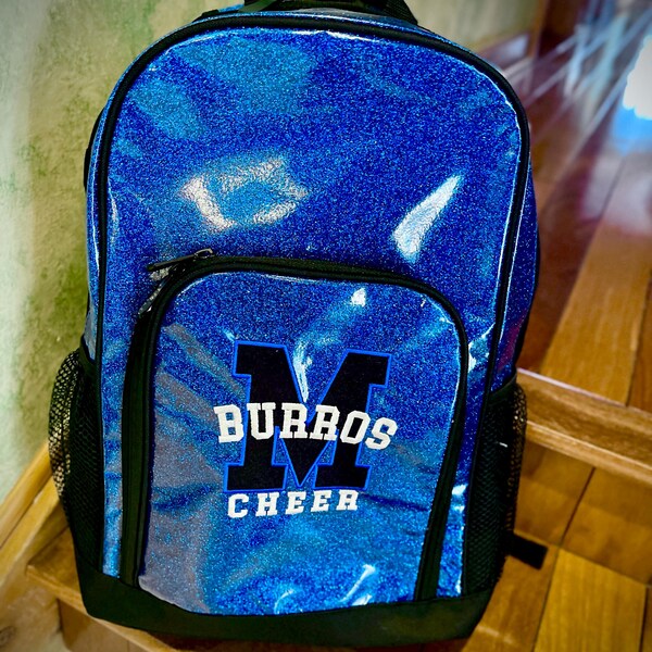 Personalized Embroidered GLITTER Backpack Cheer Bag Sports Backpack - 6 ...