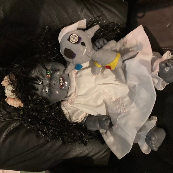 OOAK Art Reborn Evil Creepy Clown 15” Baby Doll Added Touches by Tricia ...