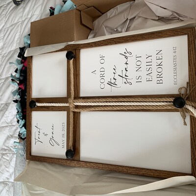 A Cord of Three Strands Unity Ceremony Braided Cord Cross Sign With ...